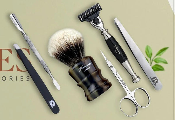 Razor | Blade | Shaving Kit | Cut Throat Razor | Brush | Scissors Set