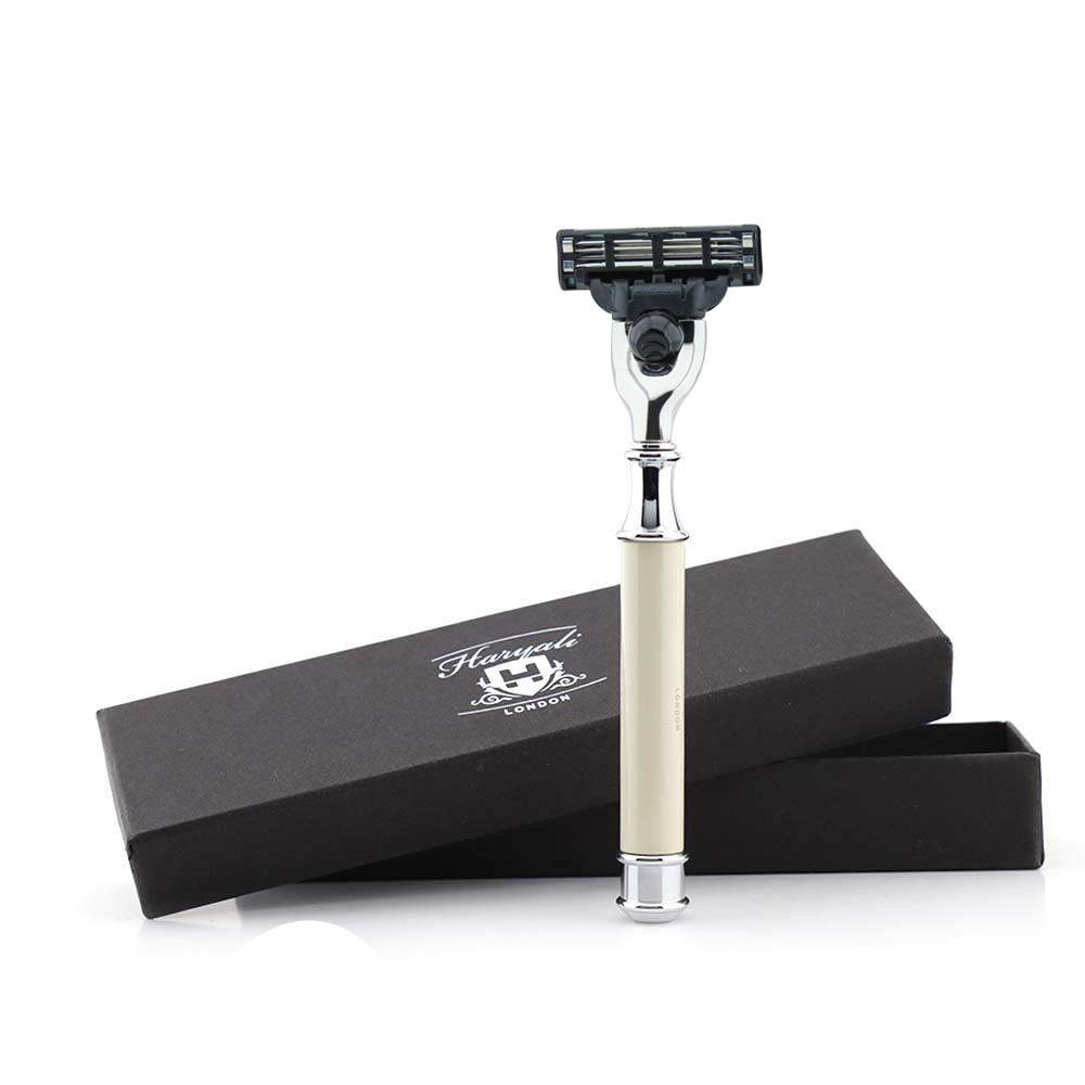 Round 3 Edge Shaving Razor Ivory Color | Haryali London UK
