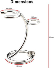 Stainless Steel Shaving Stand for Brush and Razor | HARYALI LONDON