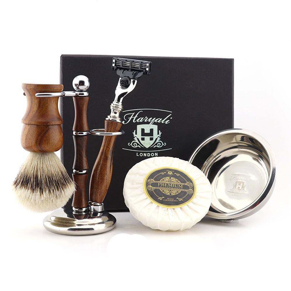 Haryali's Wooden Shaving Set | Haryali London UK