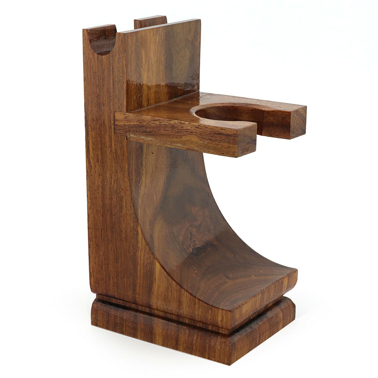 Wooden Shaving Stand for Brush and Razor | HARYALI LONDON